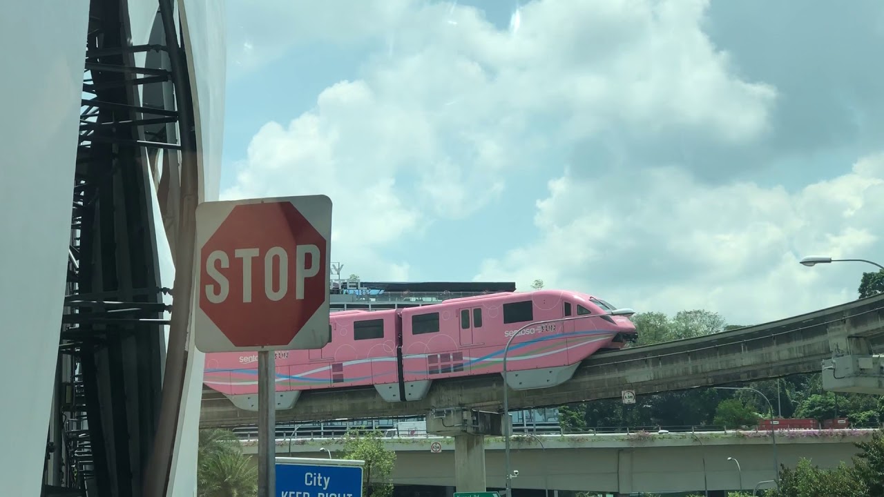 Sentosa Express Monorail Pink Trainset - YouTube