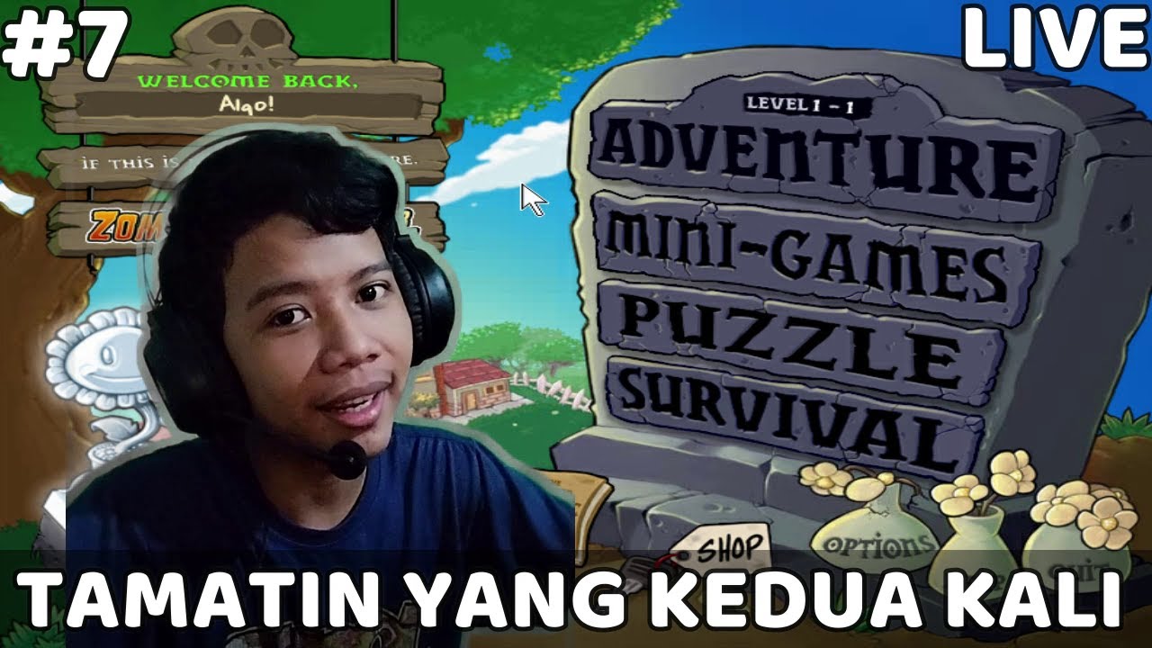 Lanjut Lawan Zombies di Atap - Plant VS Zombies - LIVE - YouTube