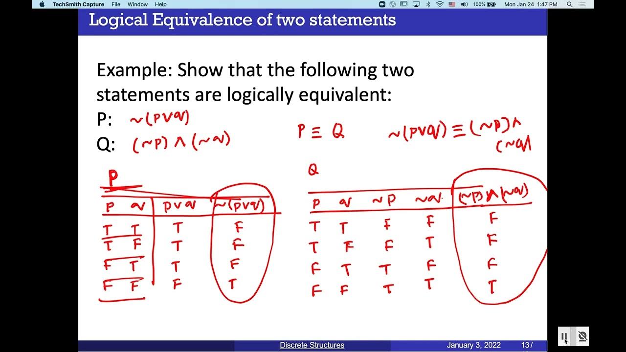 Logical equivalence - YouTube