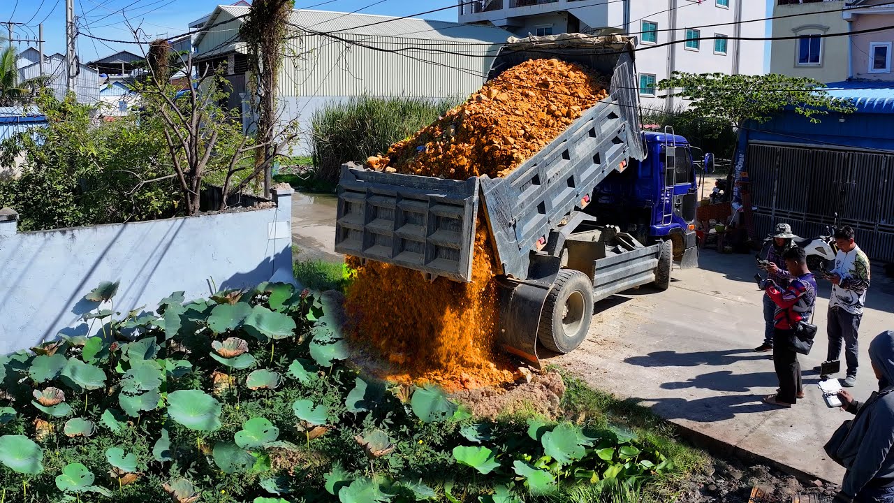 Full Complete 100% Delete Pound Flooded Landfill !! Bulldozer D20A ...