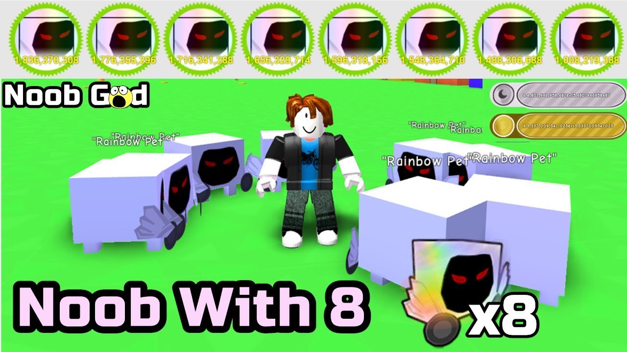 Noob With 8 Rainbow Dominus Huge! 8 Level Billions [100k Subs Giveaway ...
