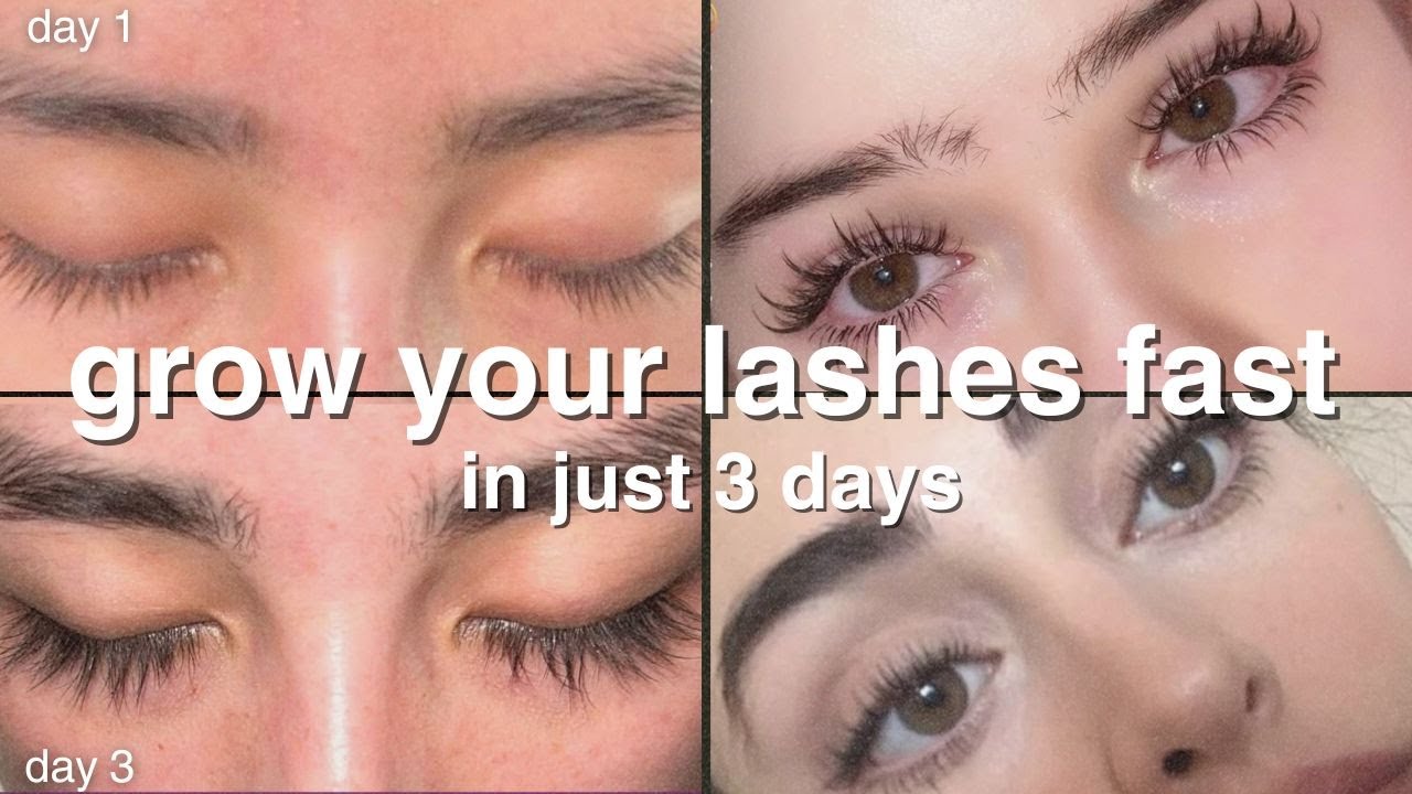 How to Grow Your Eyelashes FAST 3 Days Only! - YouTube