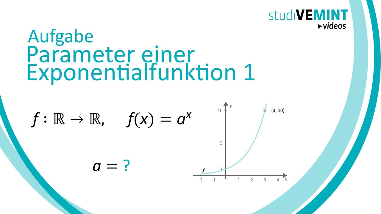 Aufgabe Parameter einer Exponentialfunktion 1 - YouTube