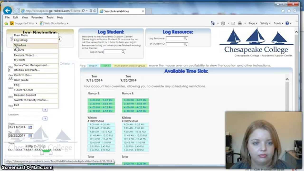 TutorTrac Basic Demo - Chesapeake College - YouTube