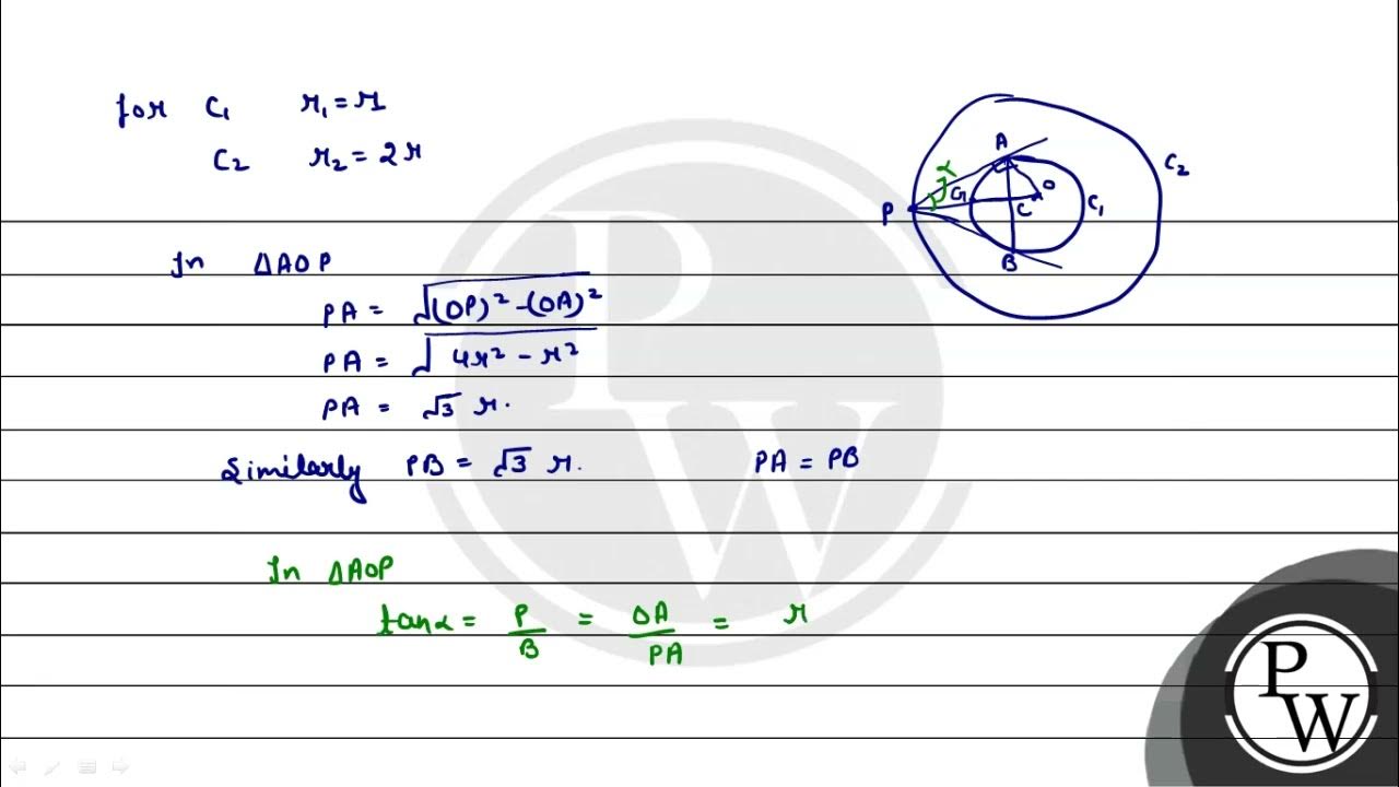 C1 andC2 are two concentric circles, the radius ofC2 being twice that ...