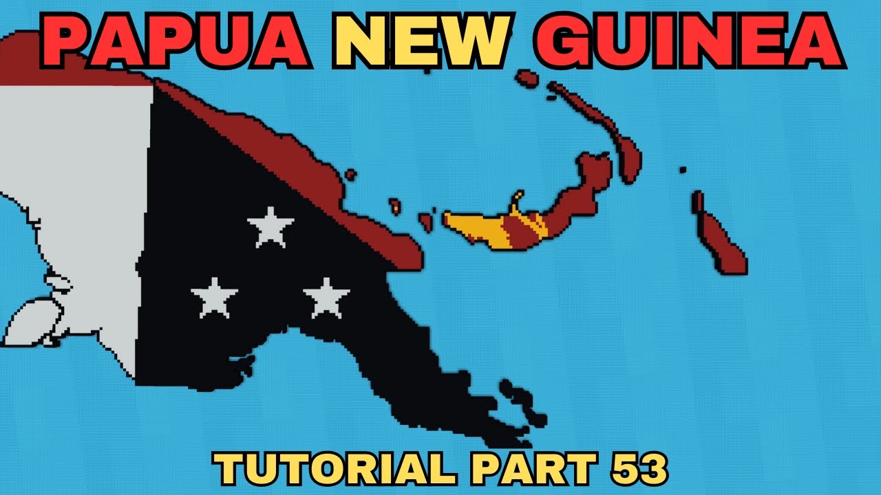 Papua New Guinea Flag Map