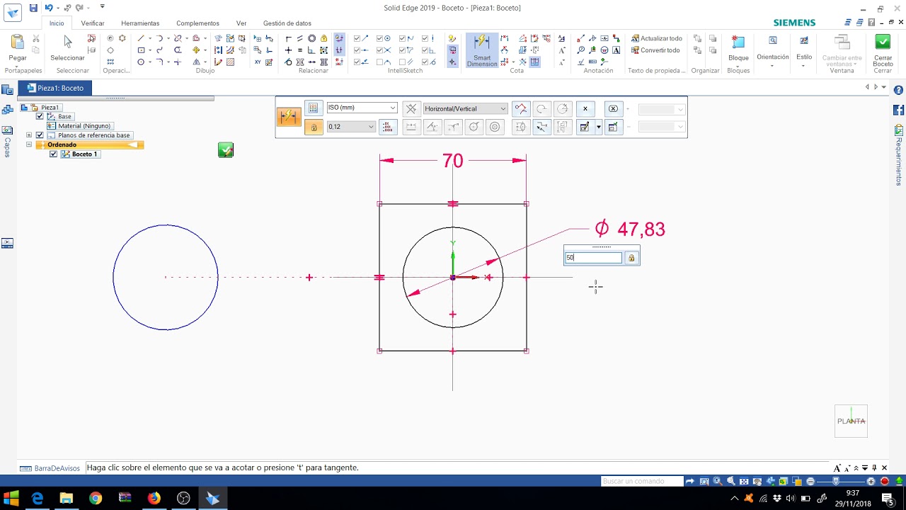 Tutorial Solid Edge: Práctica boceto - extrusión 1 - YouTube