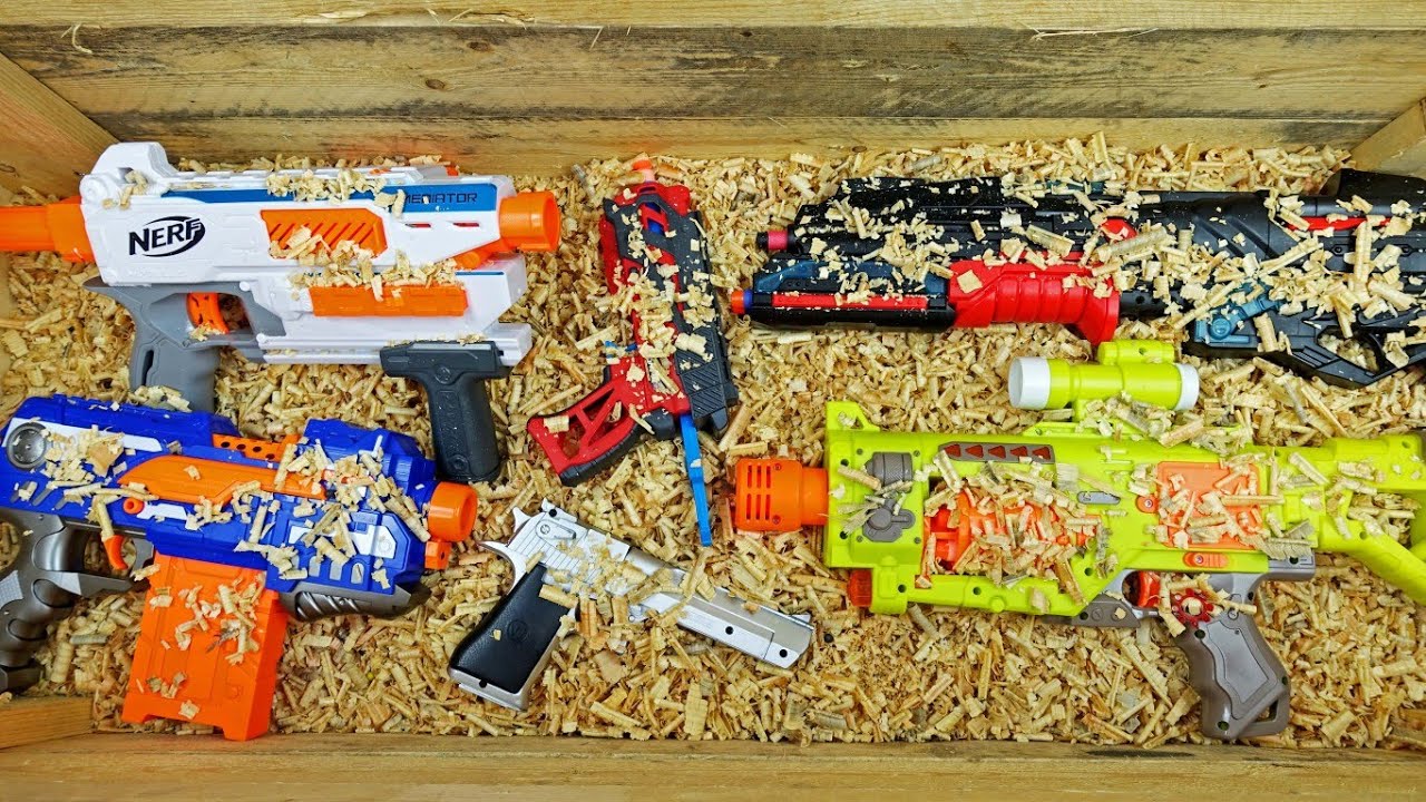 Crate Full Of Automatic Nerf Gun, Nerf Gun With Pump And Deagle Gun ...
