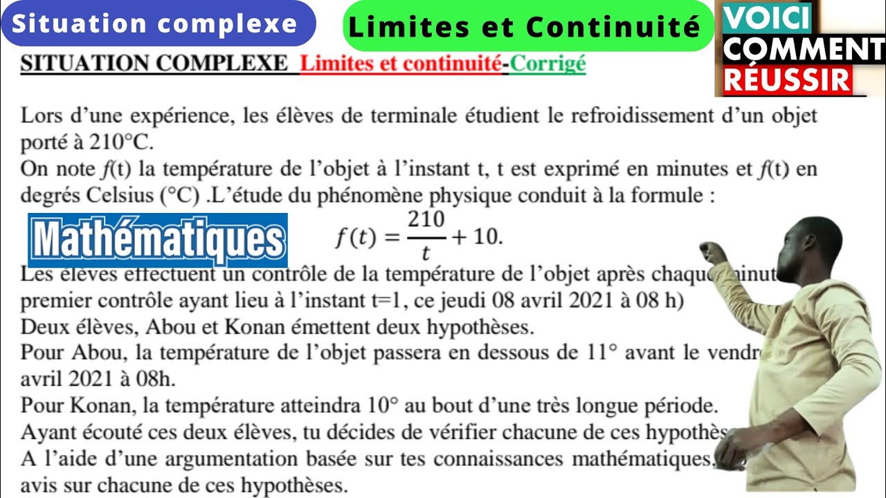 Situation complexe #limites et continuité#2 #interpretation graphique ...
