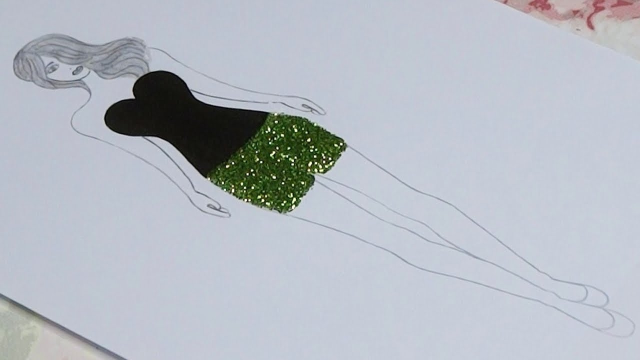 DIY | How to draw Glitter Fashion | Satisfying Sparkling Pine Apple Art ...