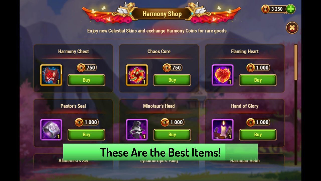 Hero Wars — Best Items to Buy From the Harmony Shop and What's in the ...