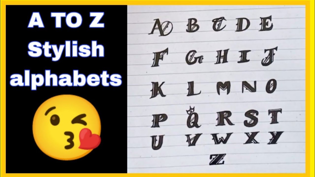 A to Z style ABC | a to z design alphabets | pk signature #stylish # ...