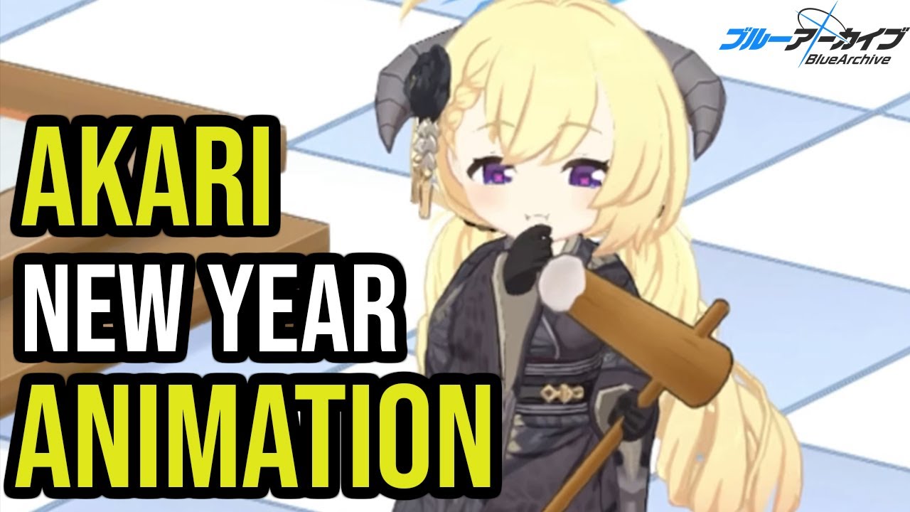 Blue Archive | Akari (New Year) Chibi Animation - YouTube