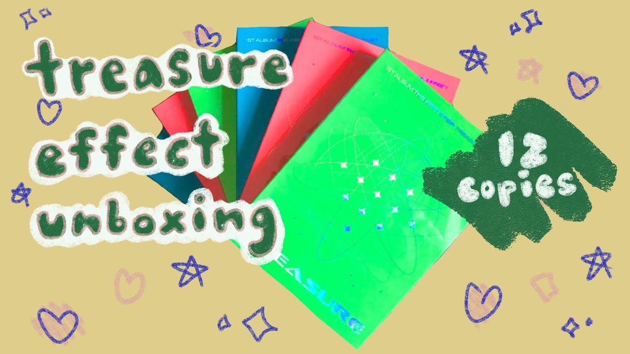 unboxing 12 copies of the treasure effect albums - YouTube