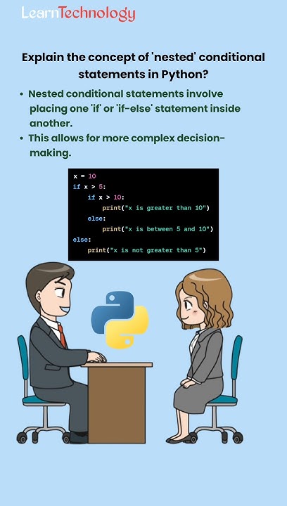 Nested Conditional Statements In Python Python Interview Question Python Interview Nested