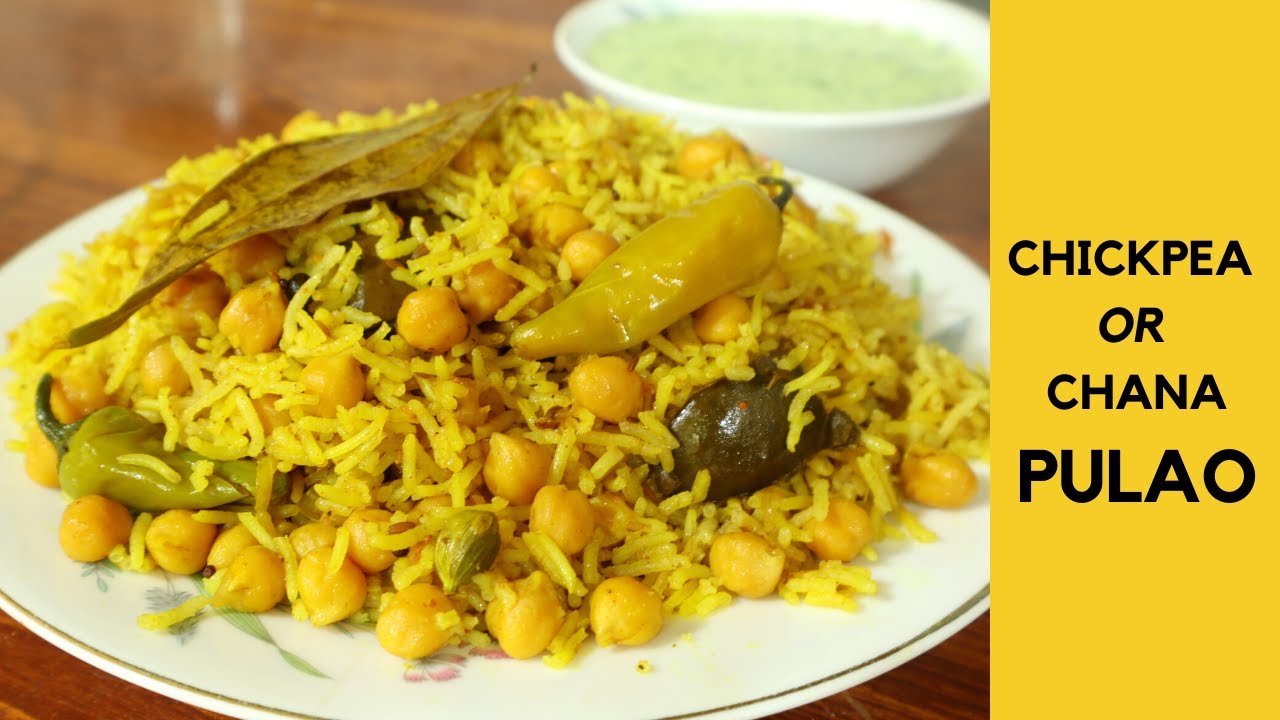 Chana Pulao Or Chickpea Pilaf Recipe | Degi Chana Pulao | Vegan ...
