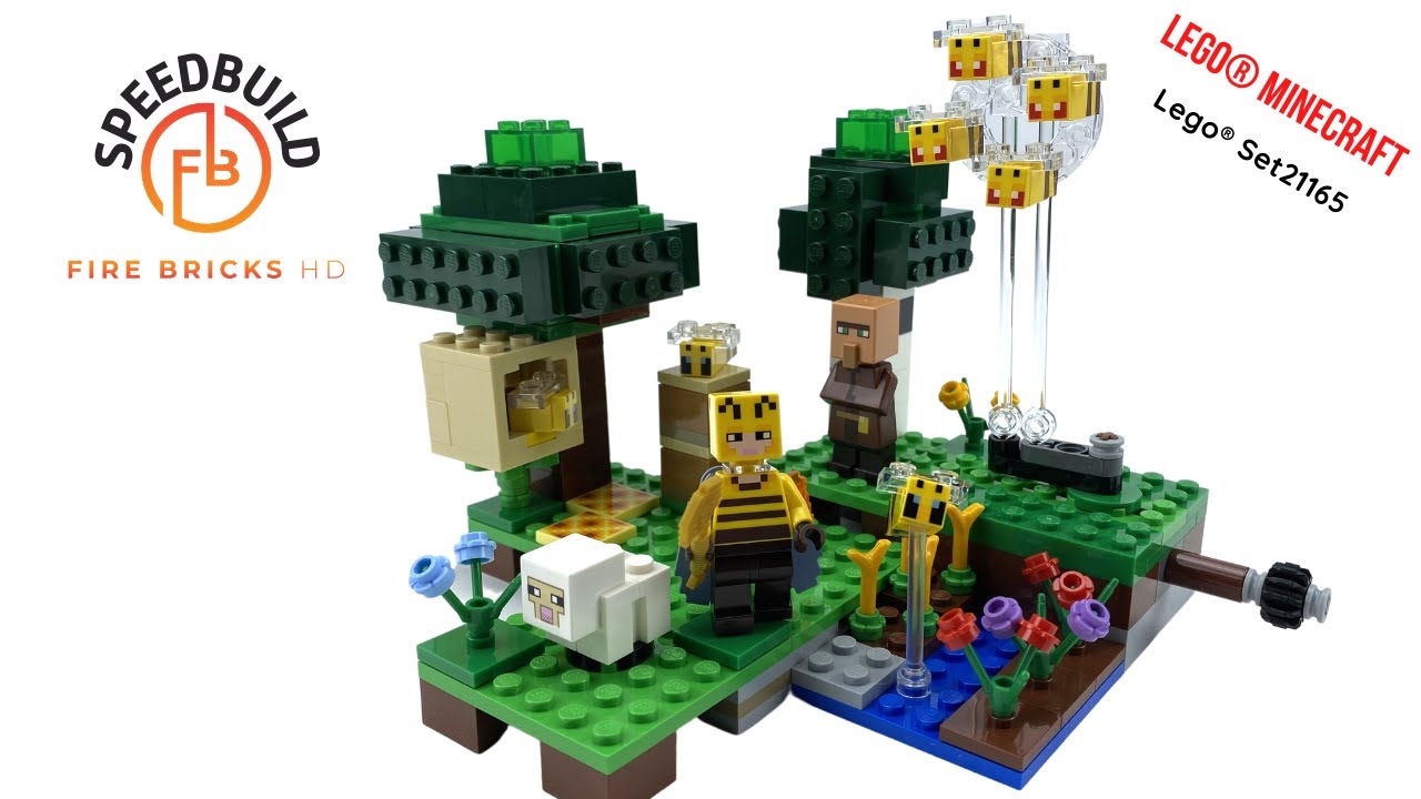 LEGO® Minecraft The Bee Farm Speed Build Review set 21165 - YouTube