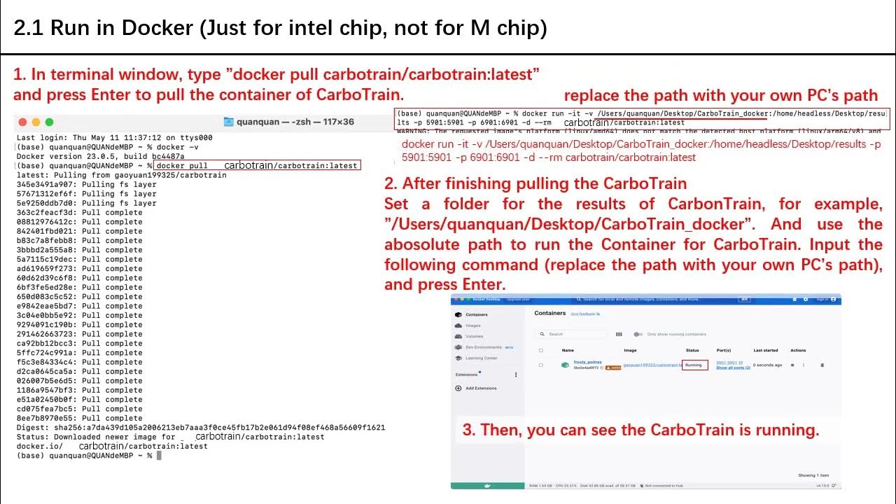Appendix 3 CarboTrain MacOS intel docker_Jian Zhou - YouTube