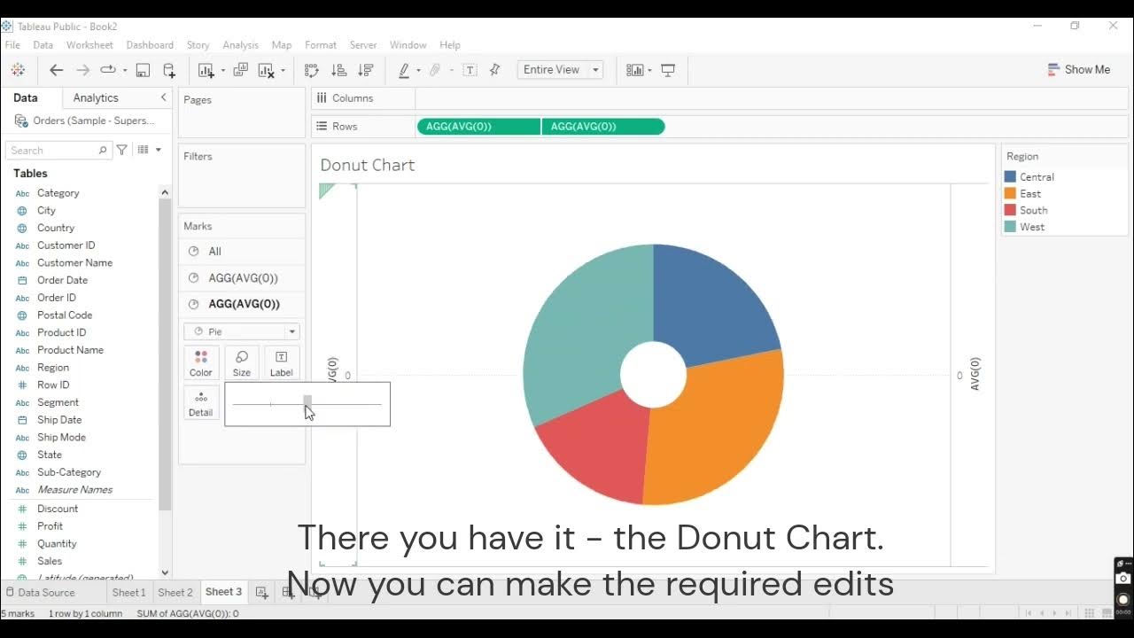 Donut Chart Using Tableau Under 2 mins! - YouTube
