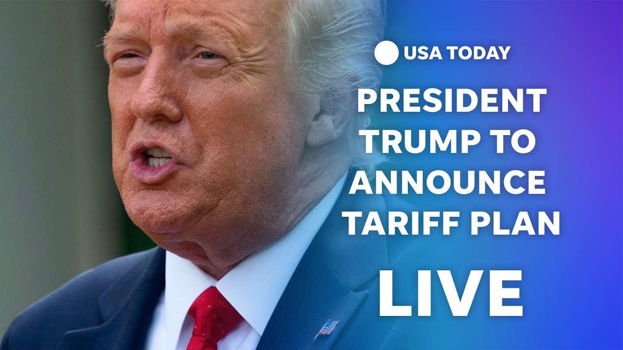 Trump announcing tariffs today during press conference at White House