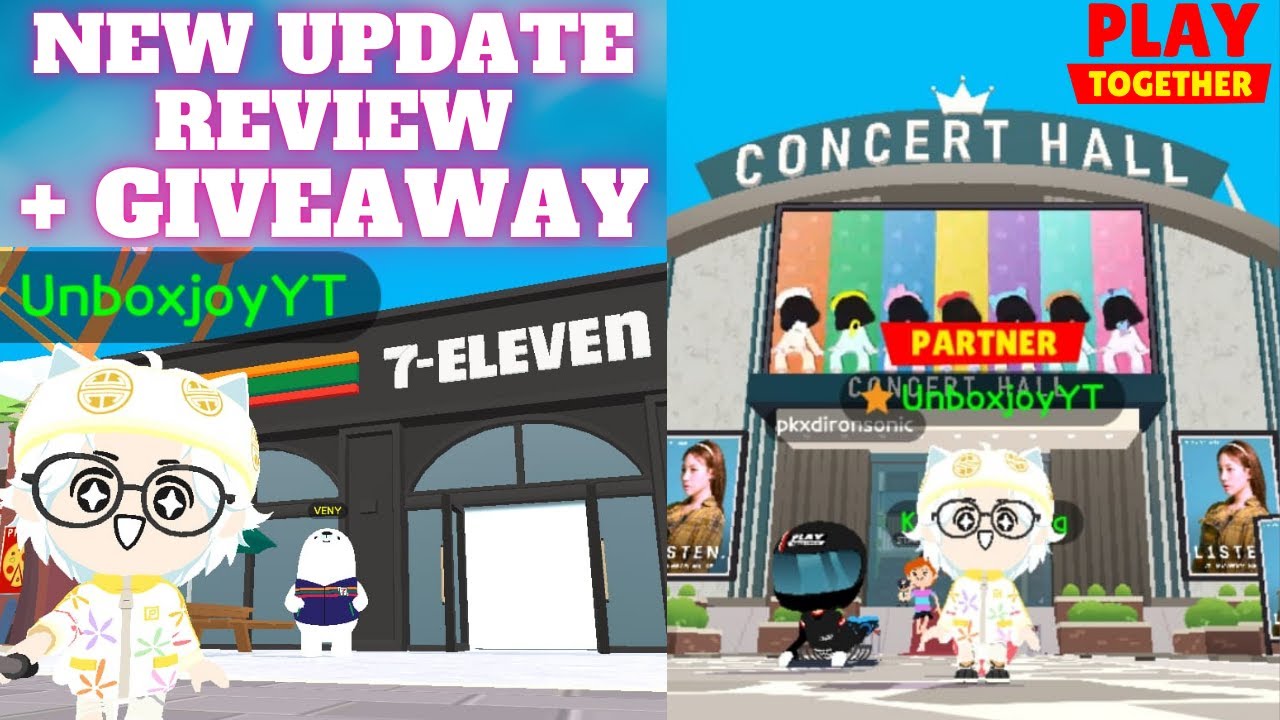 play together new update(7- eleven store and concert hall) + play ...