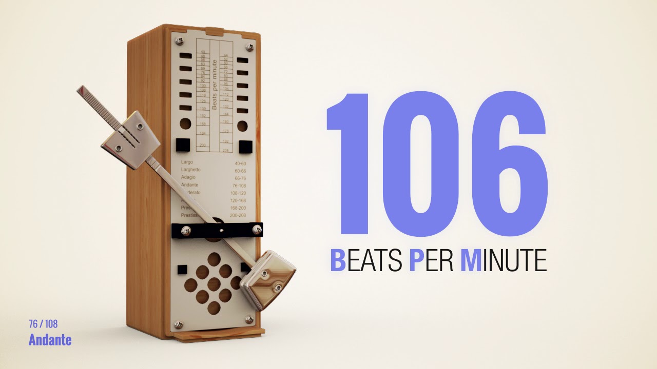 106 BPM Metronome - YouTube