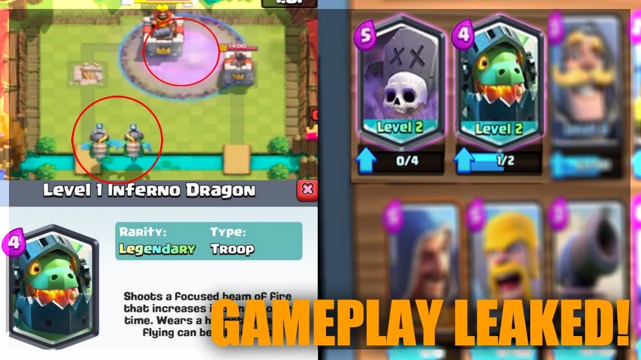 NEW! "ICE GOLEM, GRAVEYARD SPELL & INFERNO DRAGON" CARDS LEAKED! Clash ...