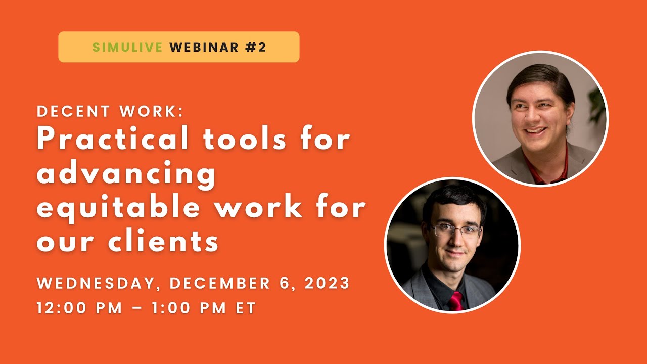 Webinar #2 Decent Work – Practical tools for advancing equitable work ...