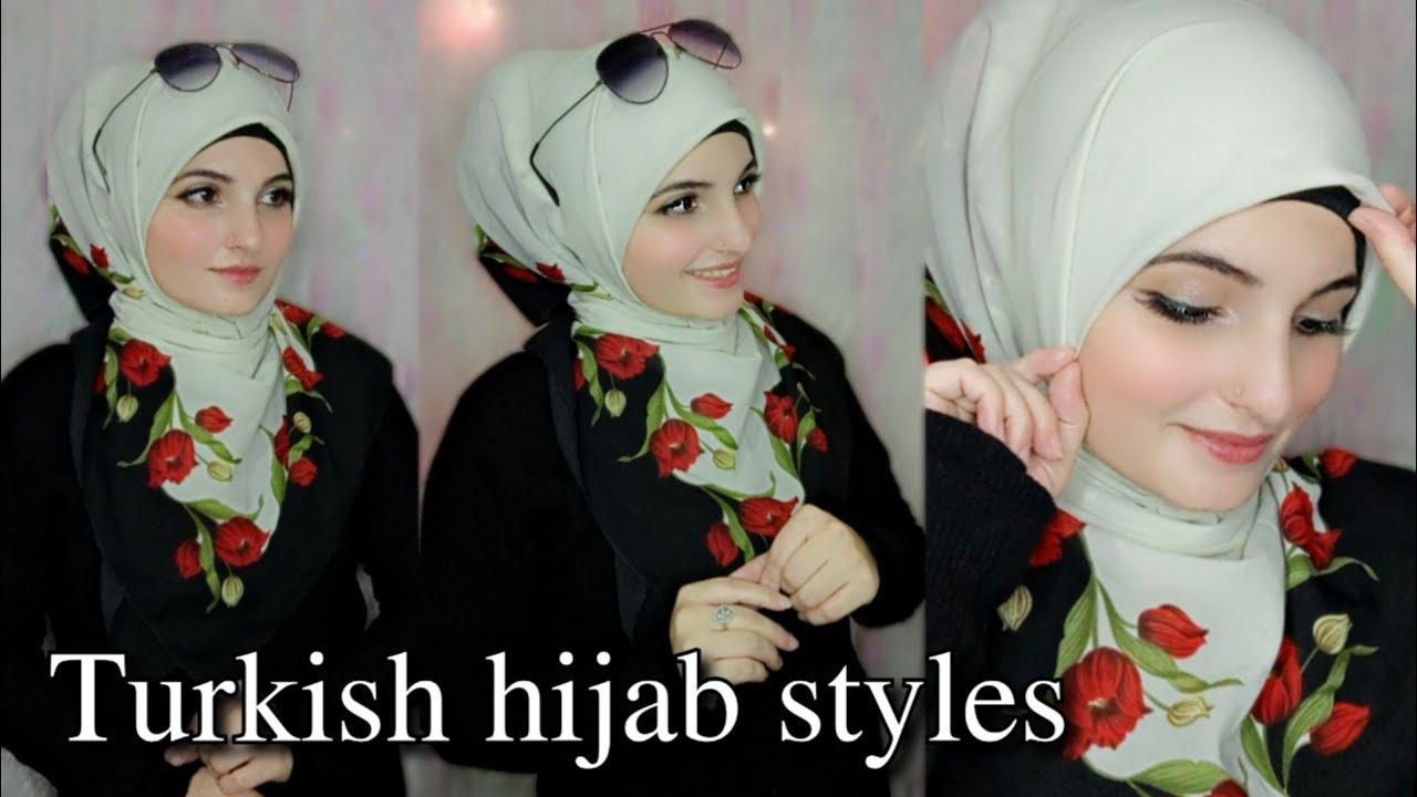 One Minute Turkish Hijab Style | turkish hijab tutorial| triangle hijab ...