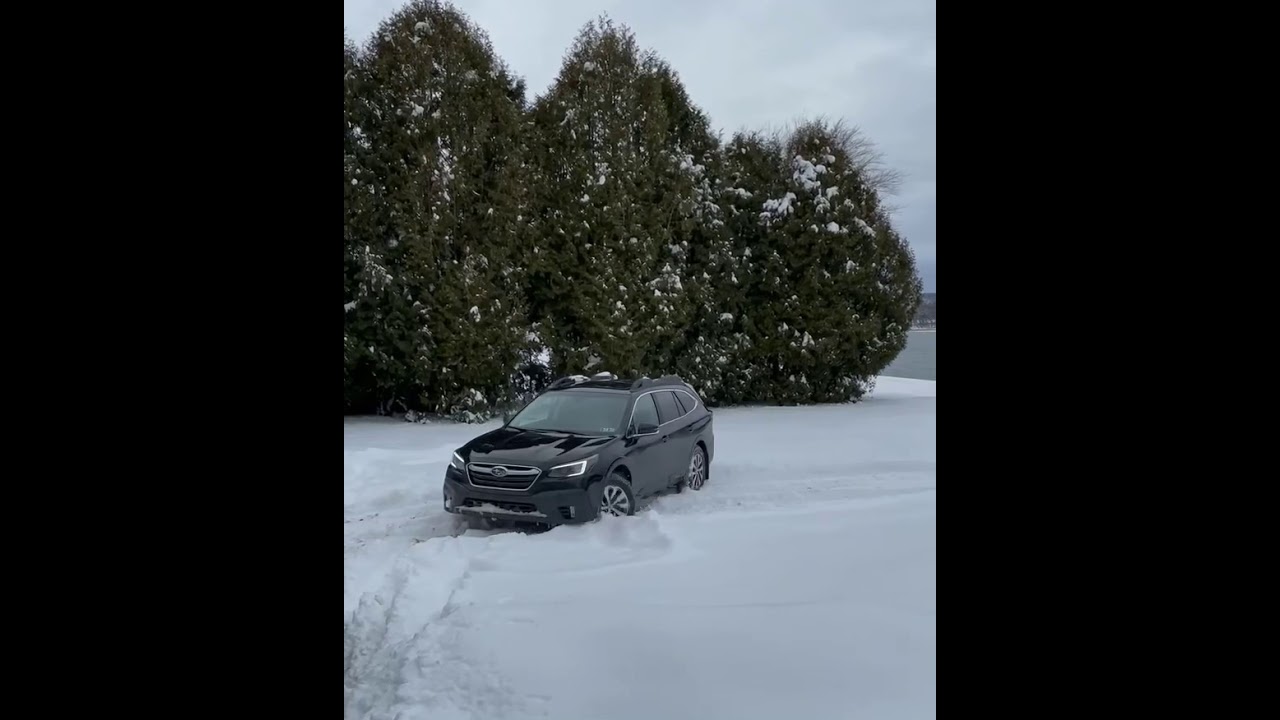 Stock 2020 Subaru Outback snow - YouTube