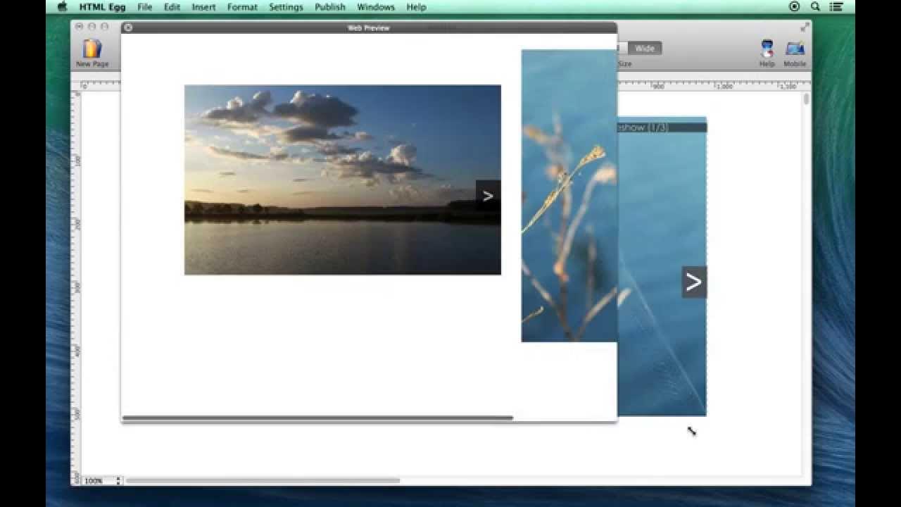 Adding multiple slideshows to web page using HTML Egg for Mac - YouTube