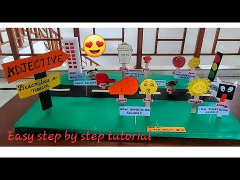 Beautiful Model on Adjectives 😍😍Full step by step tutorial#diy# ...