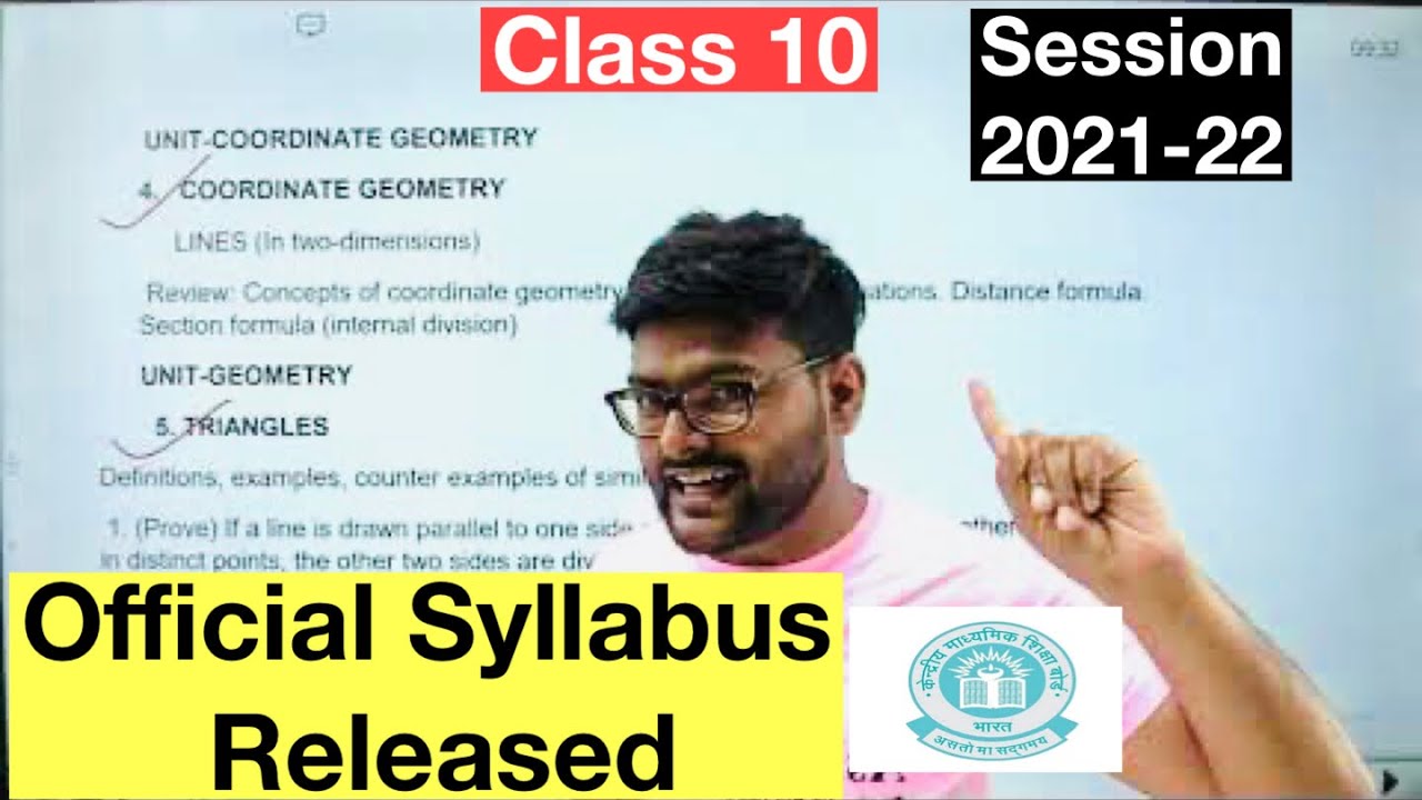 Class 10 Syllabus 2021-22 I Official Update of Class 10 Syllabus I ...