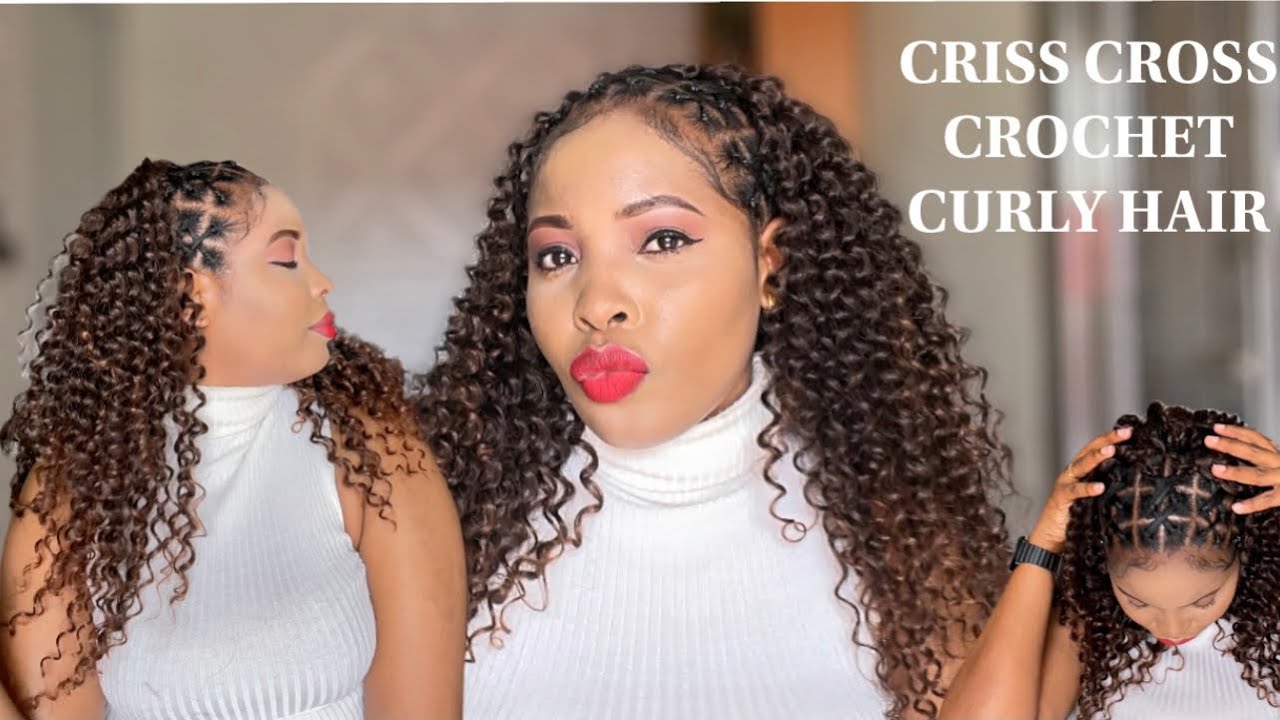👌DIY: CRISS-CROSS CURLY CROCHET HAIR /TRENDING CRISS CROSS HAIRSTYLE ...