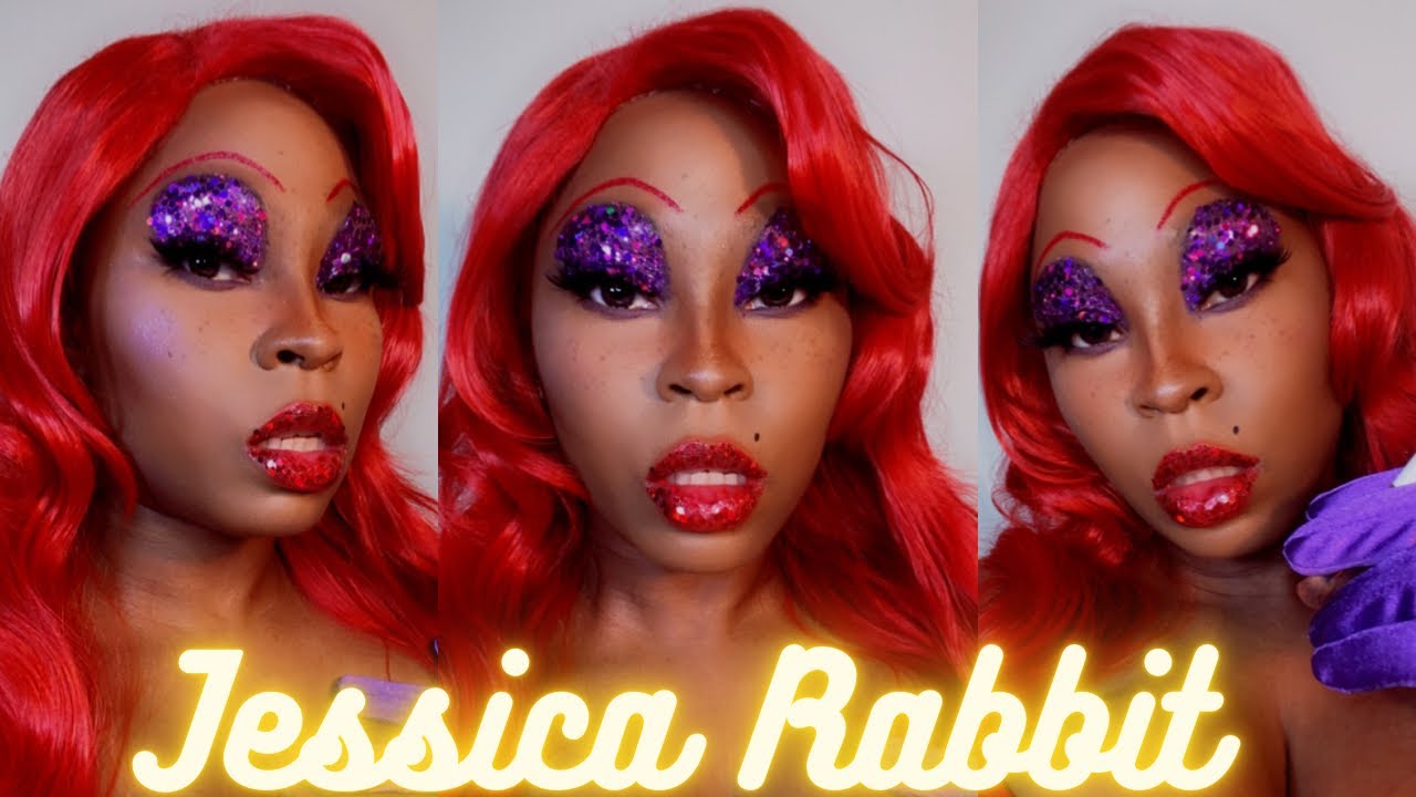 Jessica Rabbit Halloween Makeup Tutorial - YouTube