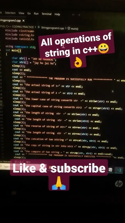 All String Operations Perform One Video C Proππͺ Shorts Coding String Operation Python