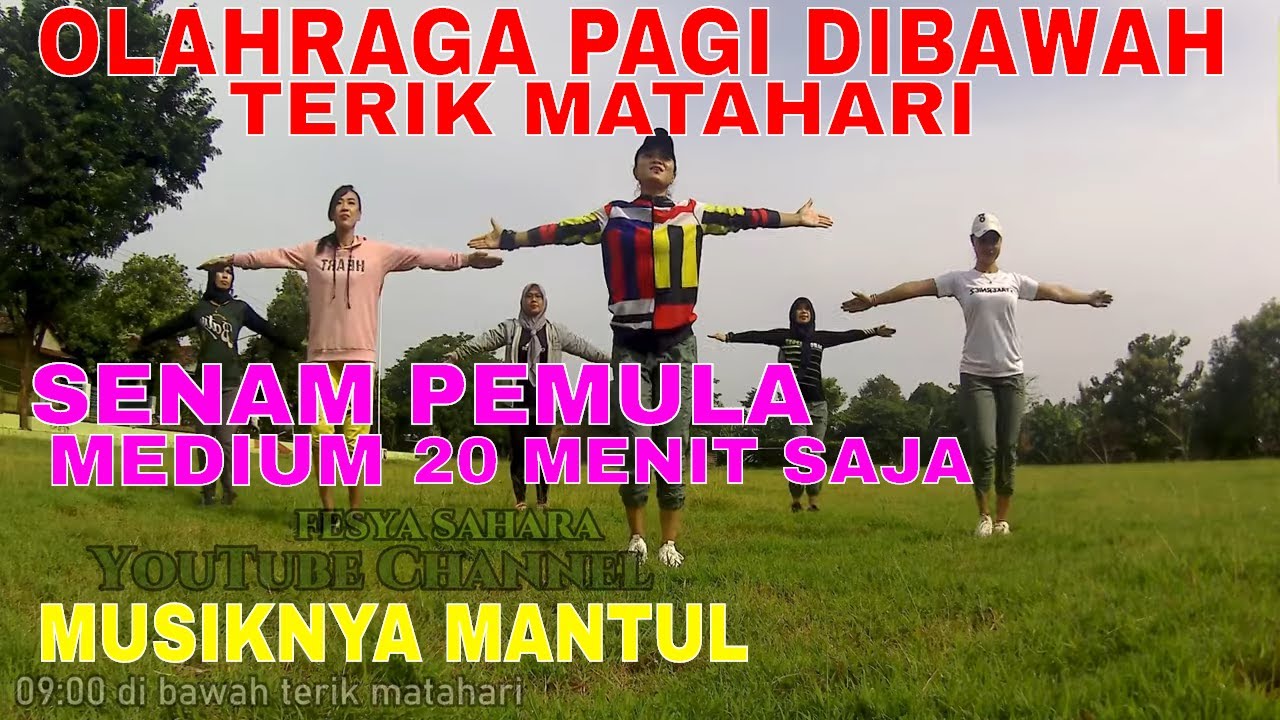 Olahraga pagi dengan Senam aerobik dibawah terik matahari #fesyasahara ...