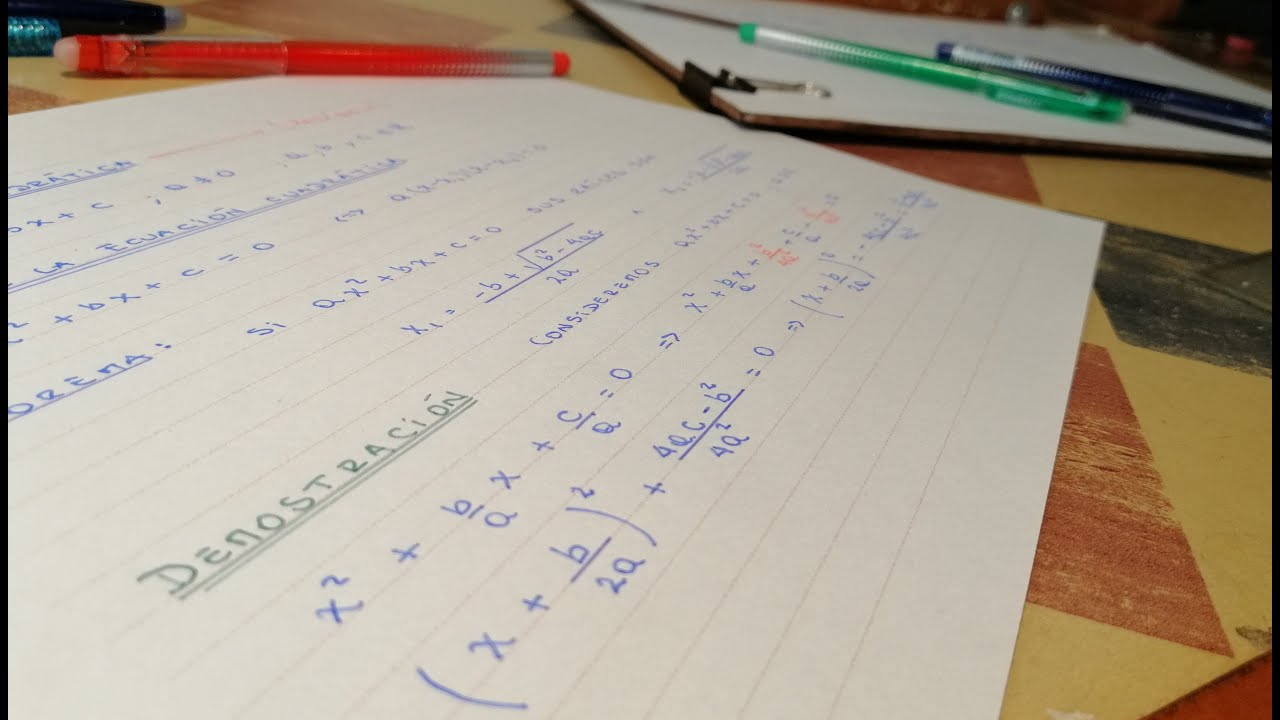 Función cuadrática - parte 1 (Demostración de la resolvente) - YouTube