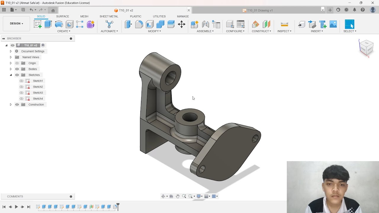 Langkah - Langkah Pembuatan Geometri (3D Model dan 2D Drawing) | Tugas ...