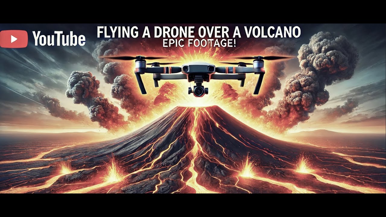 Flying a Drone Over a Volcano Epic Footage! #DroneOverVolcano # ...