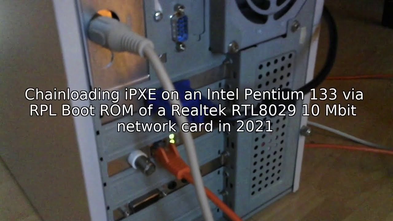 NetWare RPL network boot into iPXE (Pentium 133, 10Mbps Realtek NIC ...