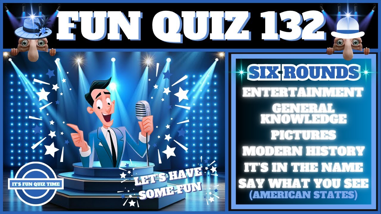 Fun Pub Quiz 132 - 6 Rounds - 38 Questions - 161 Points to Win. #trivia ...