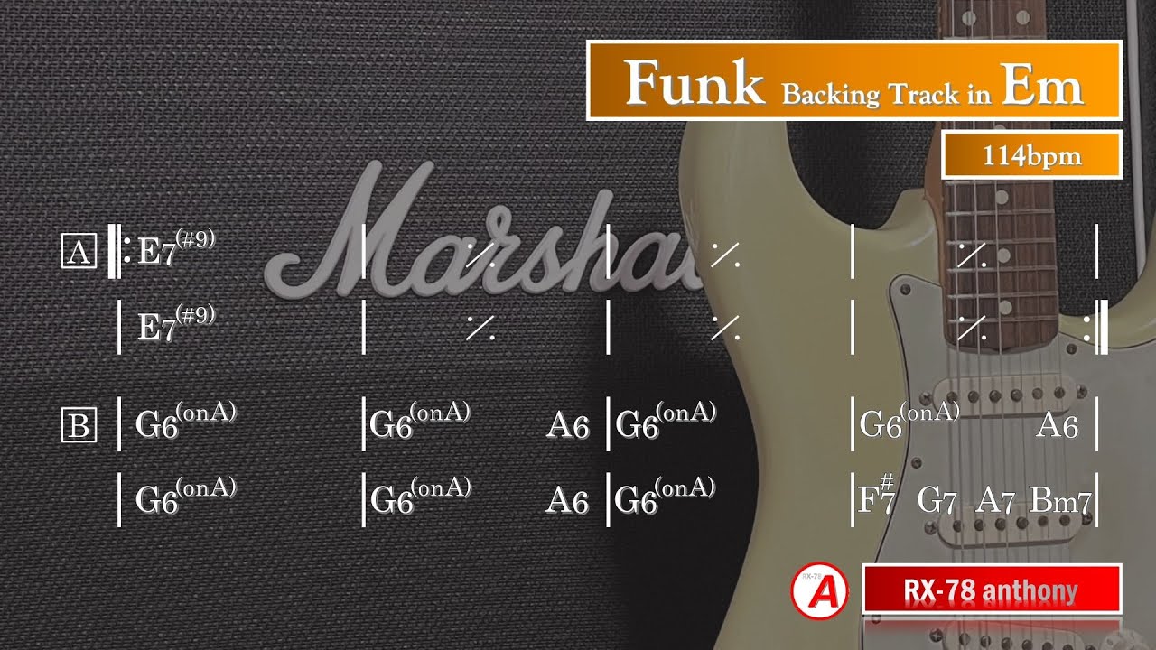 Funk Guitar Backing Track in E Minor (114bpm) - YouTube