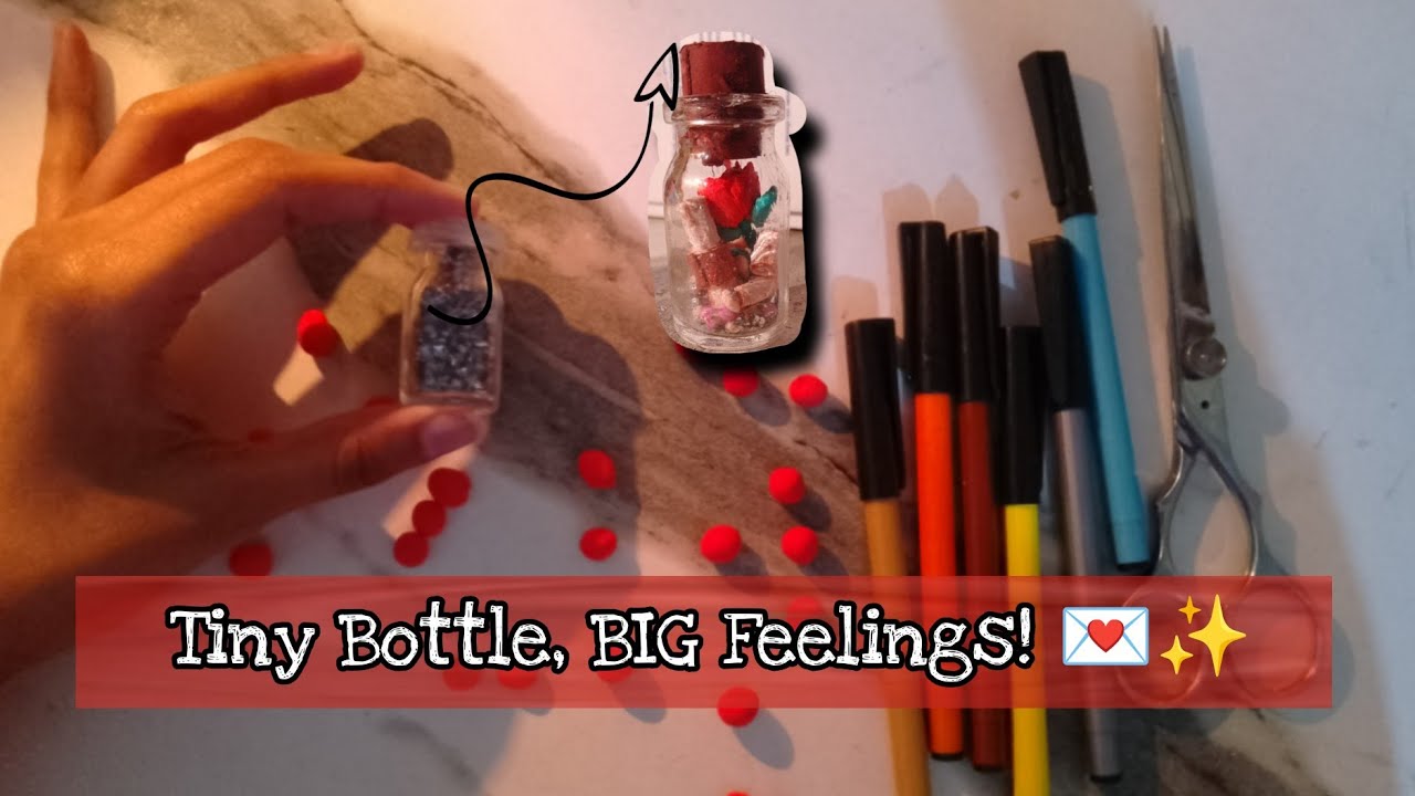 Mini Message Bottle 🏺 | Handmade Love Notes in a Tiny Jar | DIY Cute ...