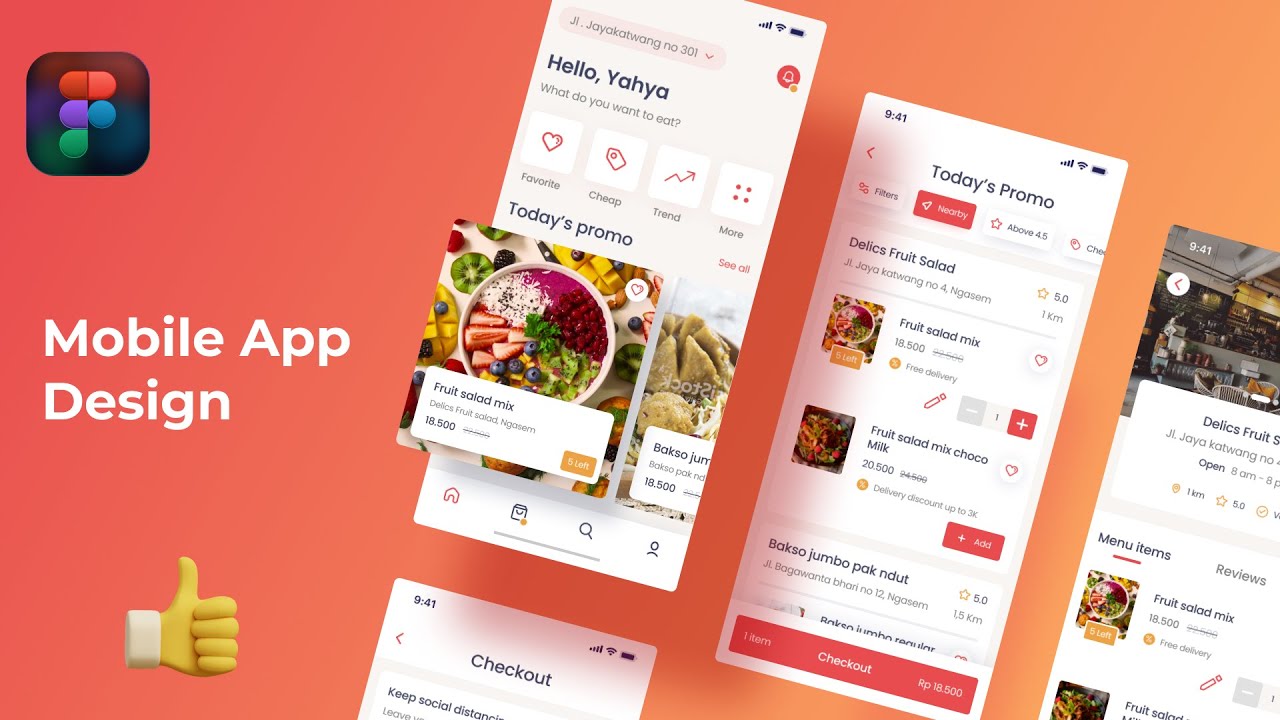 Food App Figma Mobile App UI UX Design Tutorial - YouTube
