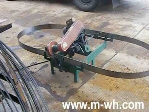 MW1108 band saw blade sharpener machine - YouTube