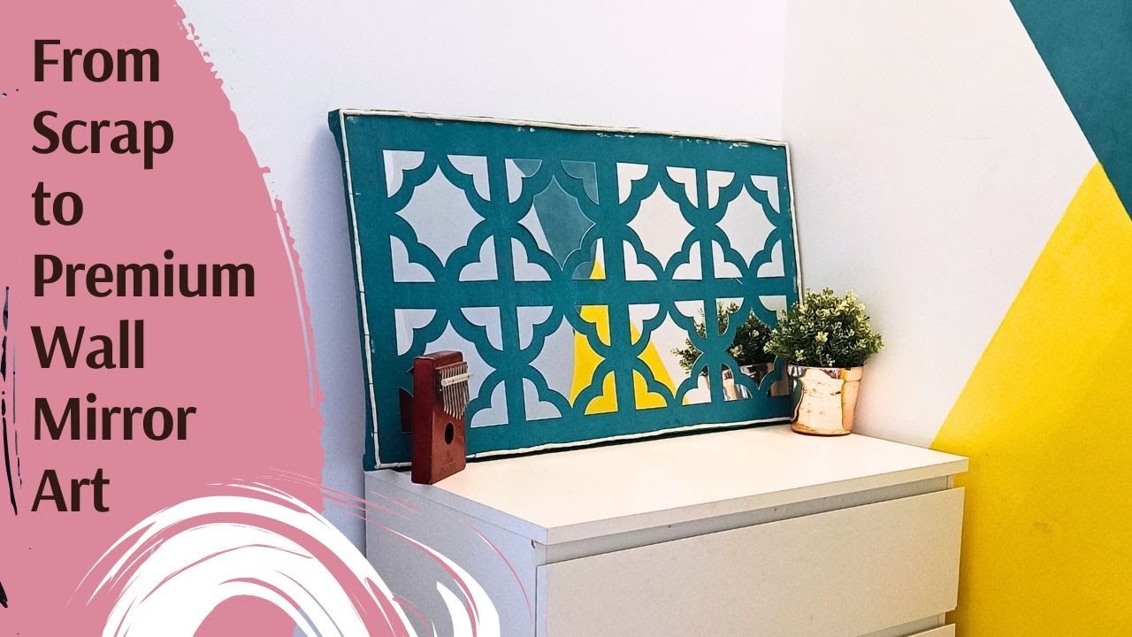 Upcycle Waste Wooden piece | Wall Mirror DIY | Scrap wood projects ...