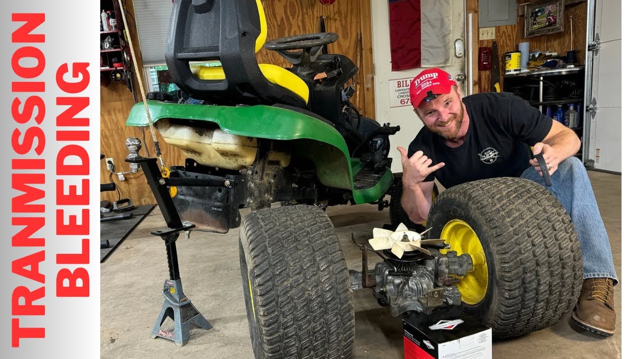 Mower Transmission Bleeding - YouTube