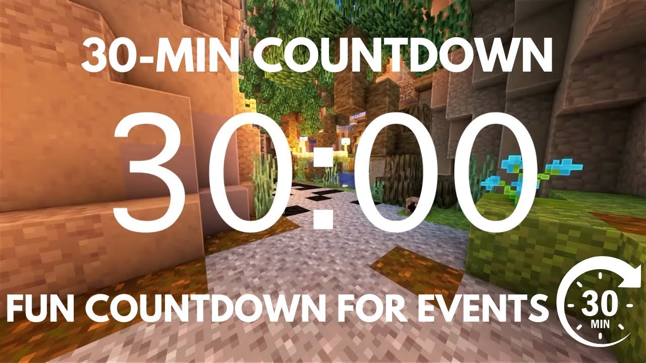 30-Minute Countdown Timer with Minecraft Parkour Gameplay | Engaging ...
