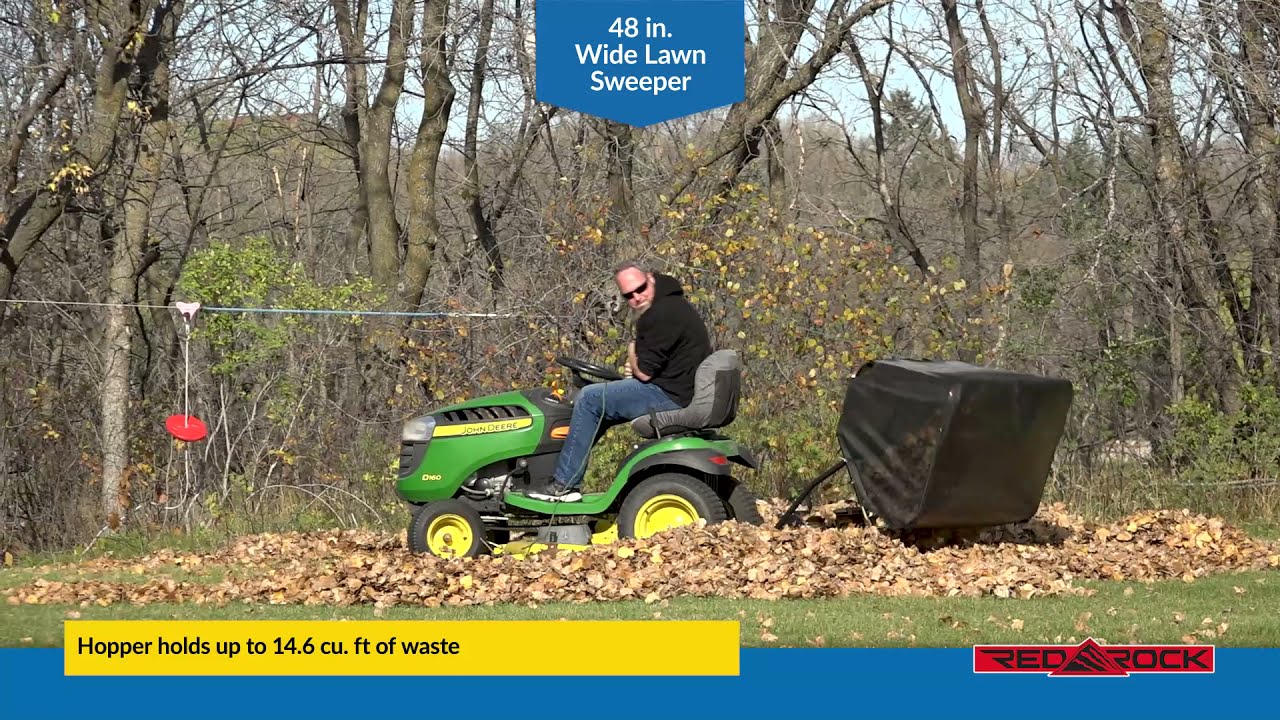 8469538 RedRock 48 in Wide Lawn Sweeper 2021 - YouTube